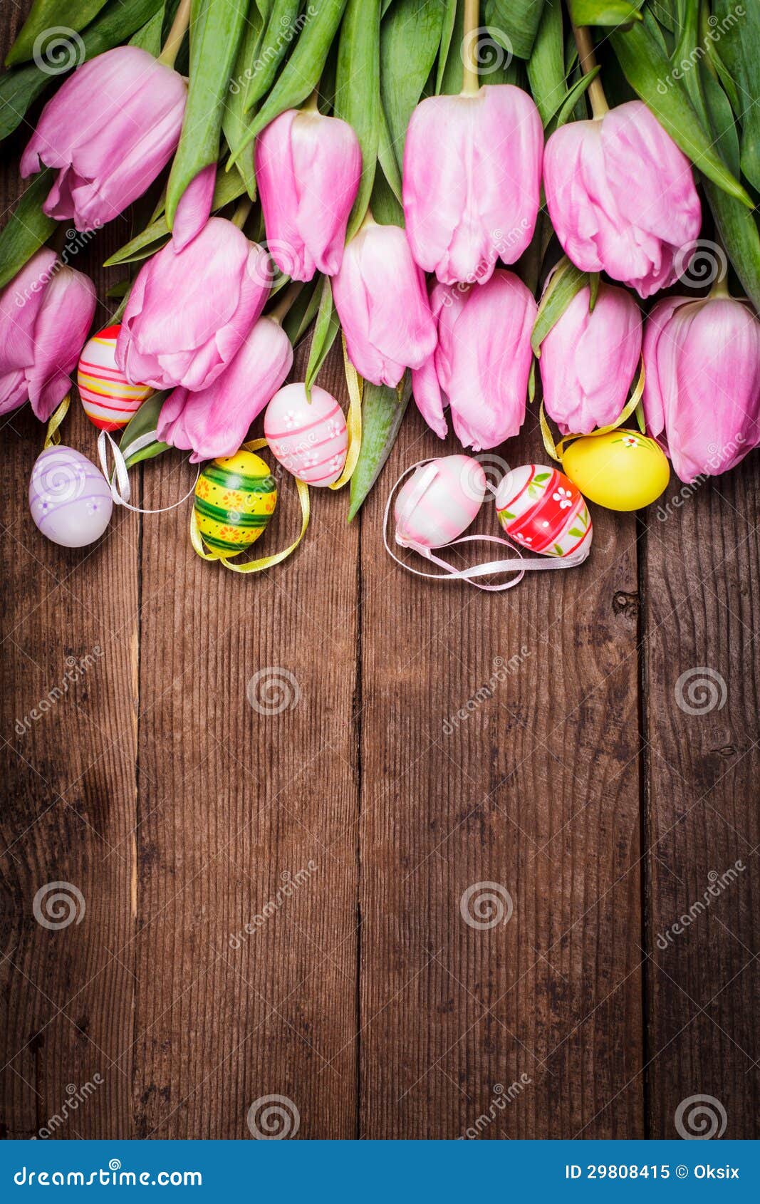 Tulips and eggs border stock image. Image of event, arrangement - 29808415