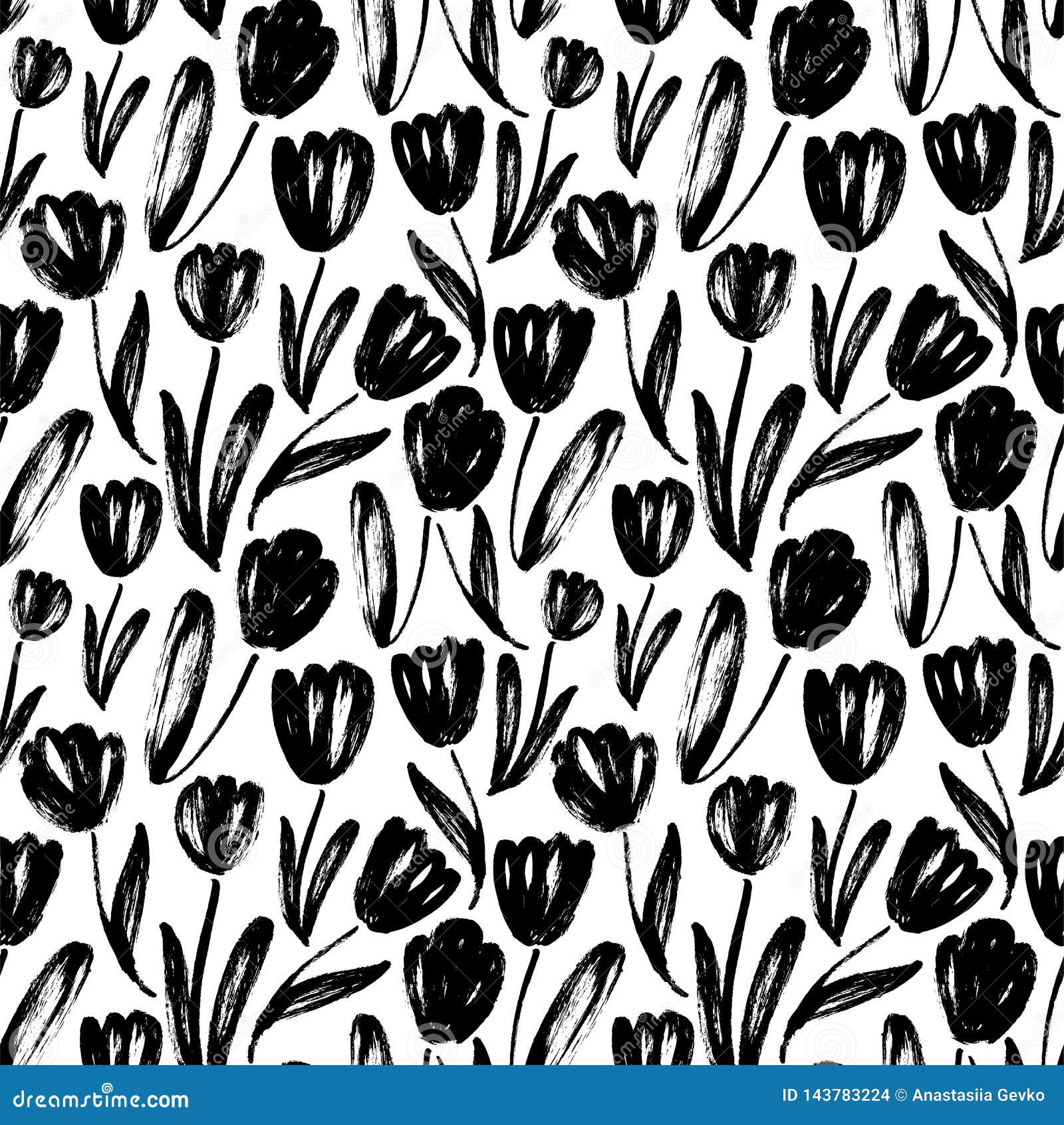 Tulips Hand Drawn Seamless Pattern Stock Vector - Illustration of ... Tulips Hand Drawn Seamless Pattern Stock Vector - Illustration of ...