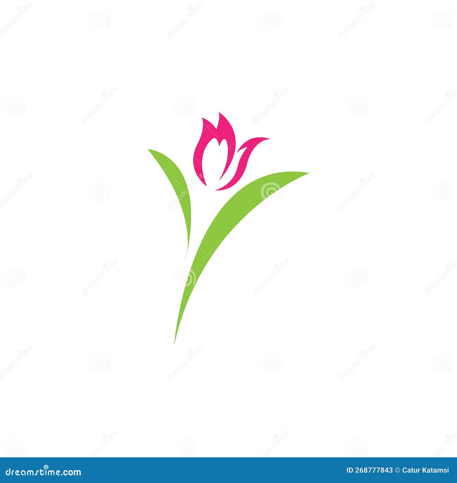 Tulips Icon Logo Vector Design Template Stock Vector - Illustration of ...