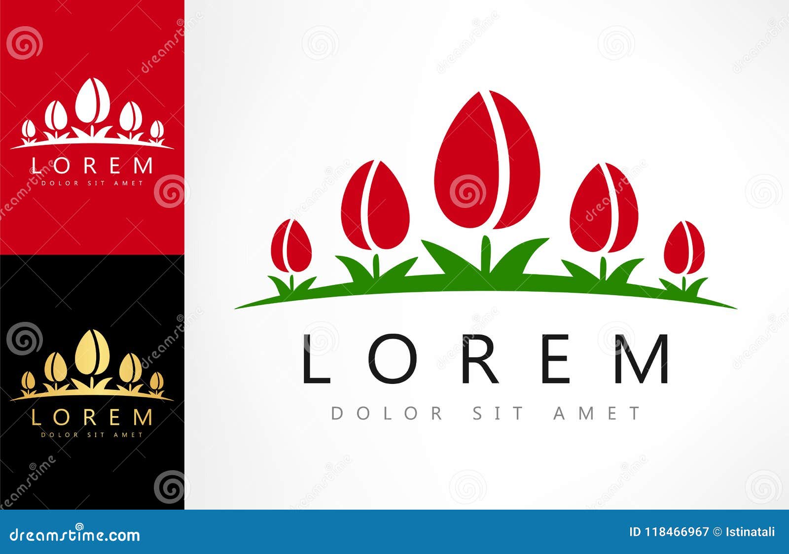 Tulips logo vector stock vector. Illustration of idea - 118466967