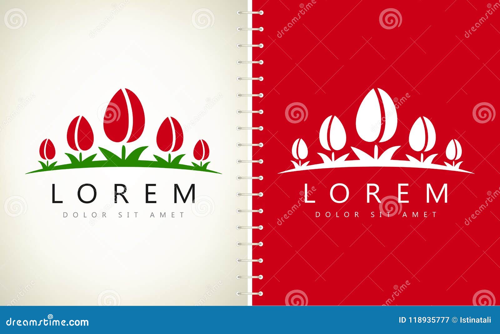 Tulips logo vector stock vector. Illustration of pattern - 118935777