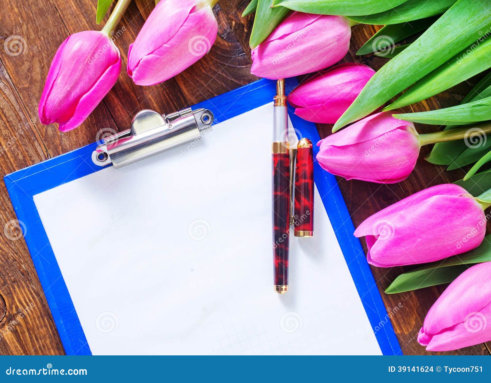 Tulips and note stock photo. Image of nature, easter - 39141624