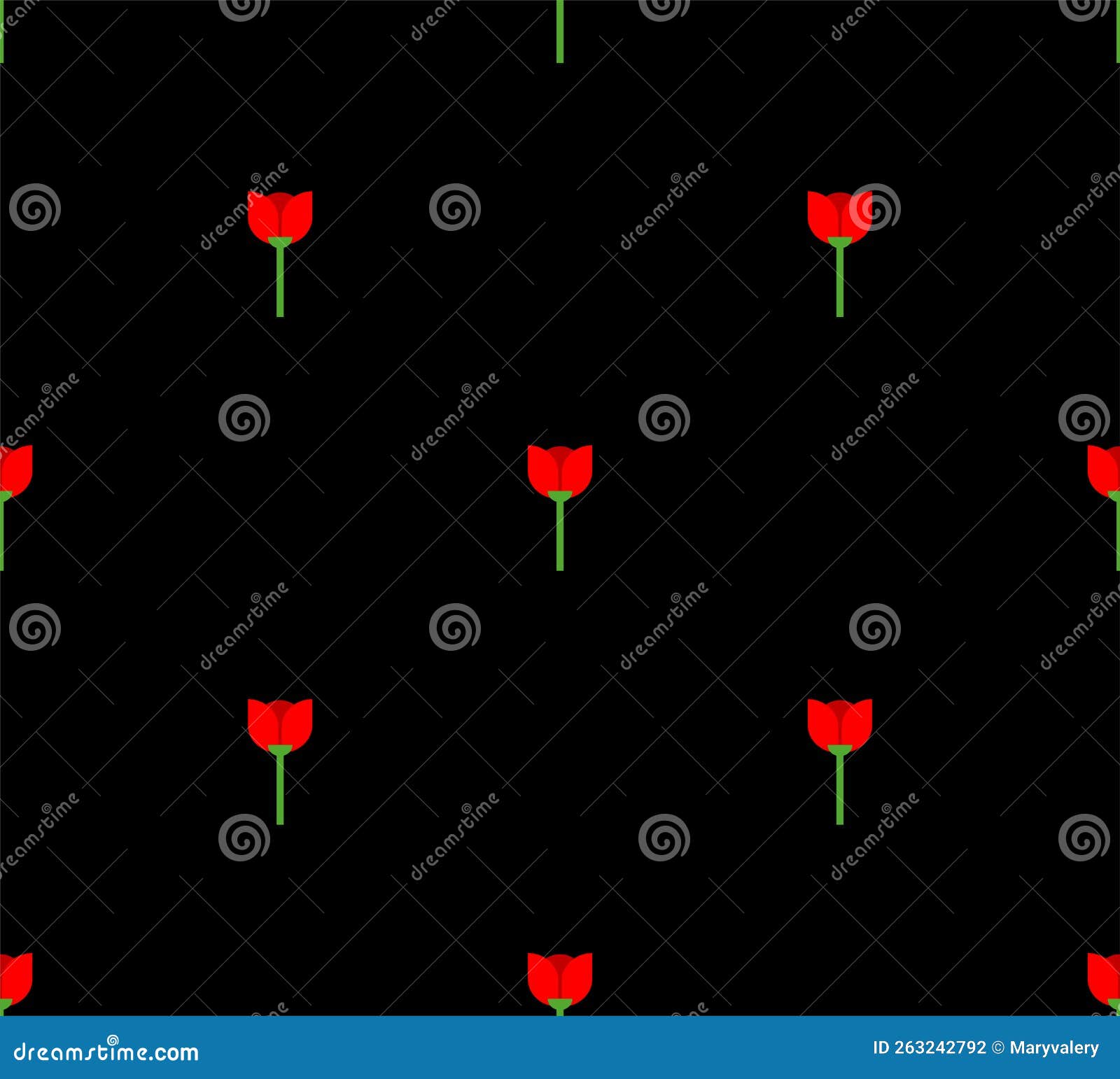 Tulips Pattern Seamless. Tulip Field Background Stock Vector ...