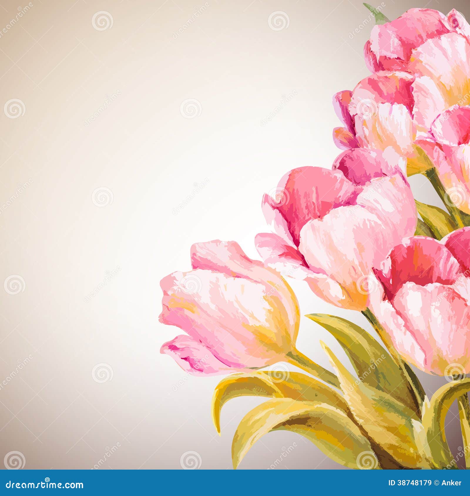 Tulips. Spring Flowers Invitation Stock Vector - Illustration of card ...