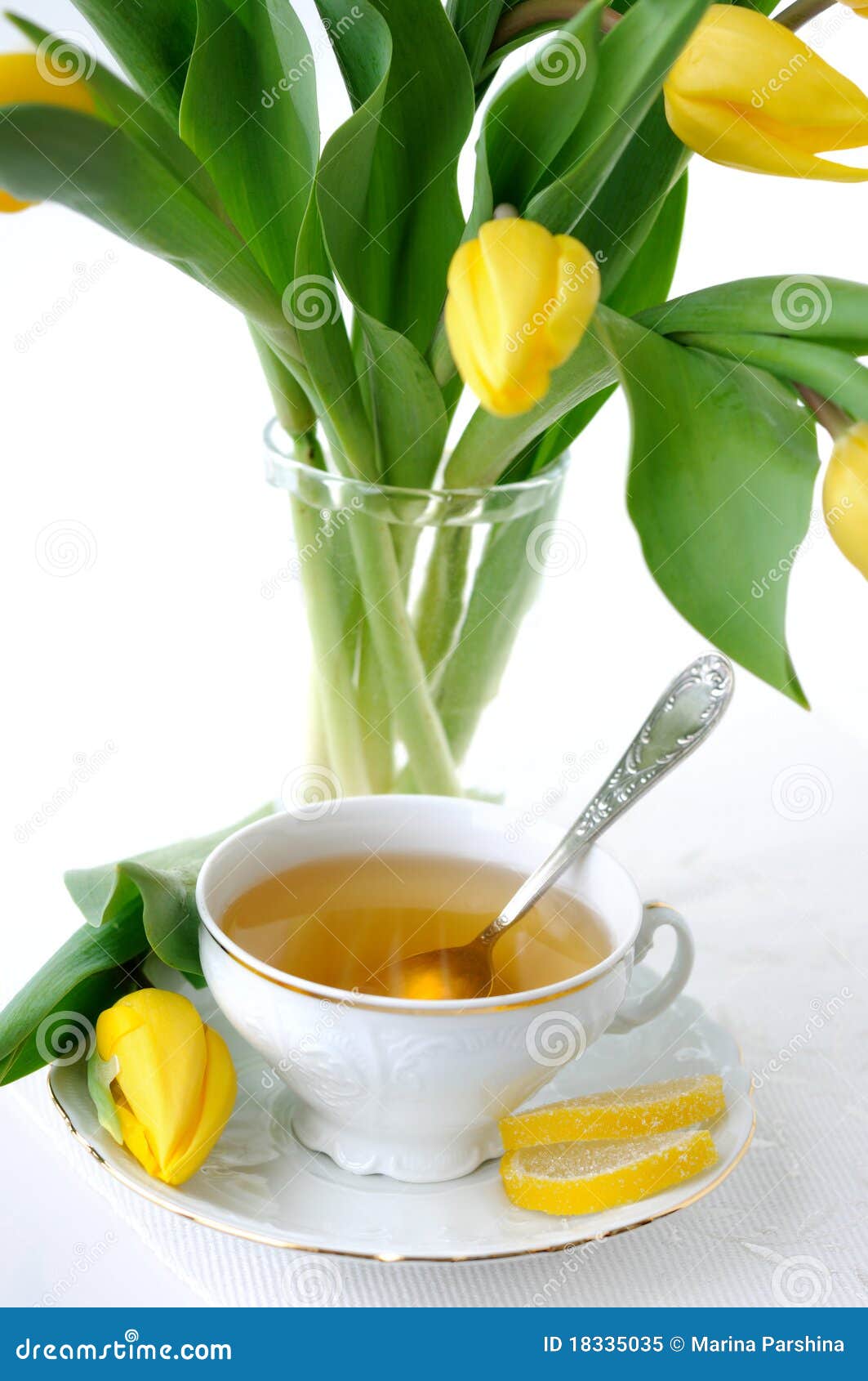 Tulips and tea stock image. Image of celebration, celebrate - 18335035