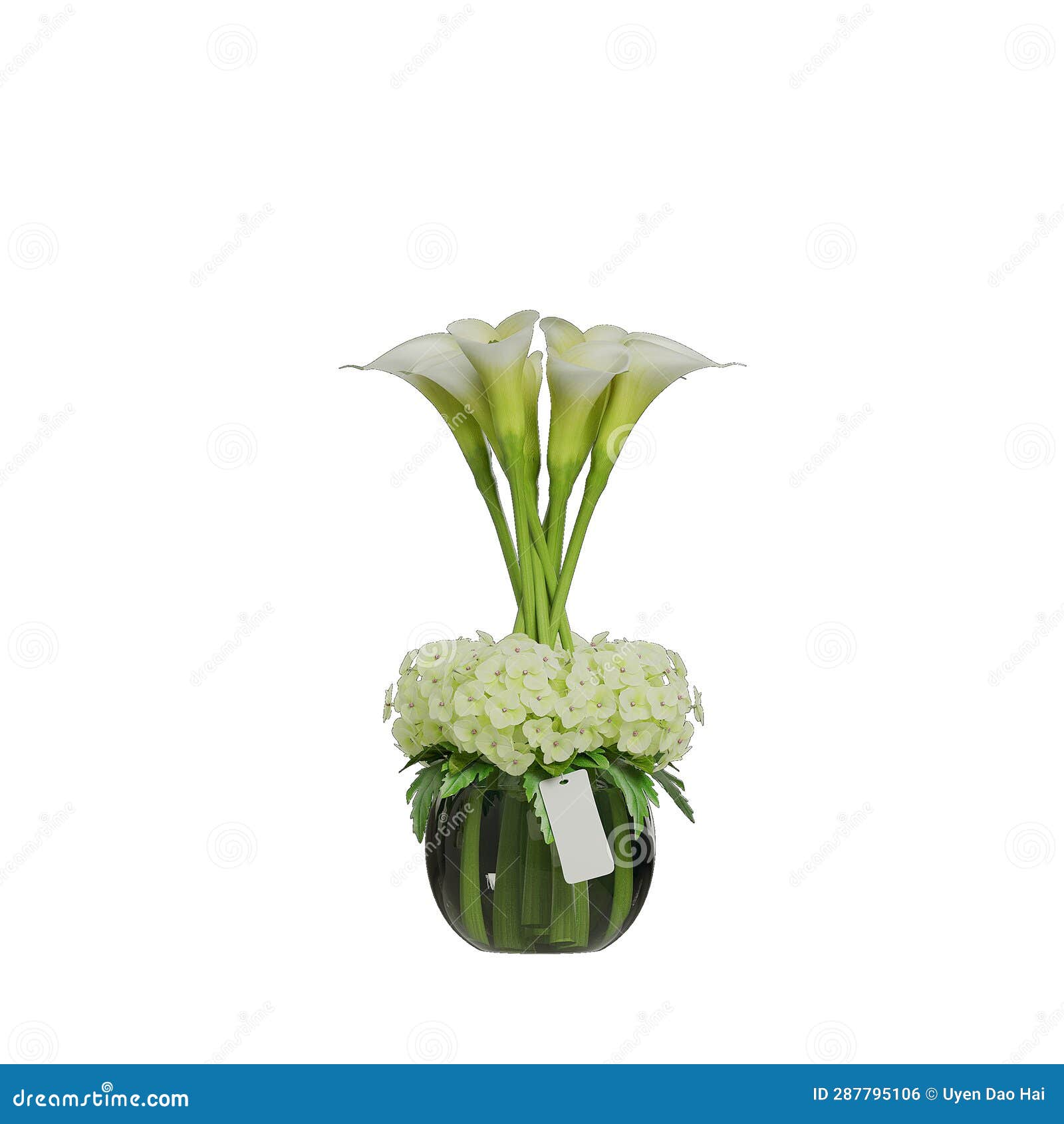 Beautiful Decorative Flower Vase on a White Background Stock Photo ...