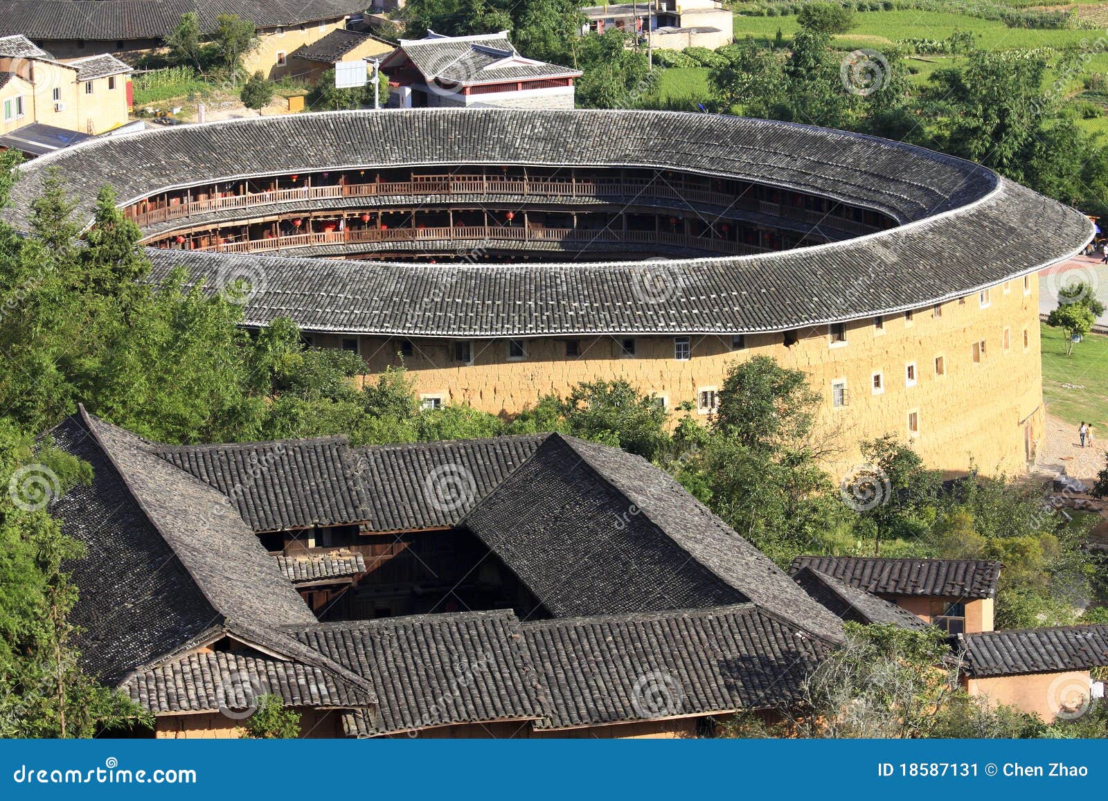 Tulou in china stock image. Image of culture, earth, fujian - 18587131