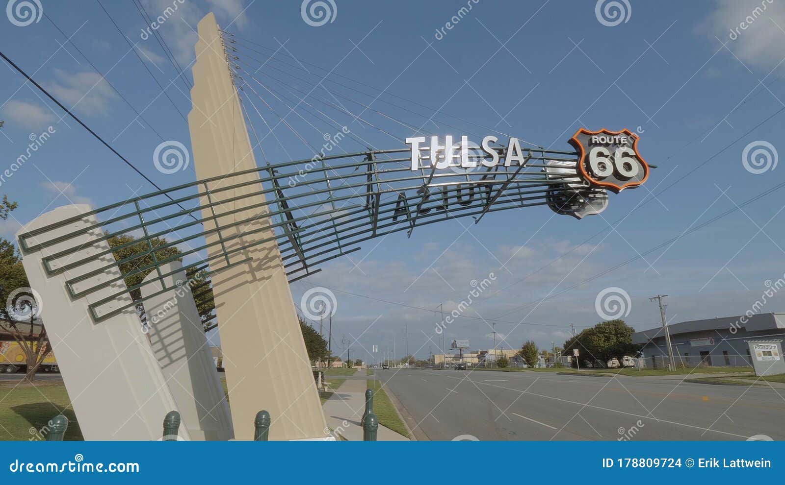 Tulsa Gate on Historic Route 66 in Oklahoma Stock Photo - Image of ...
