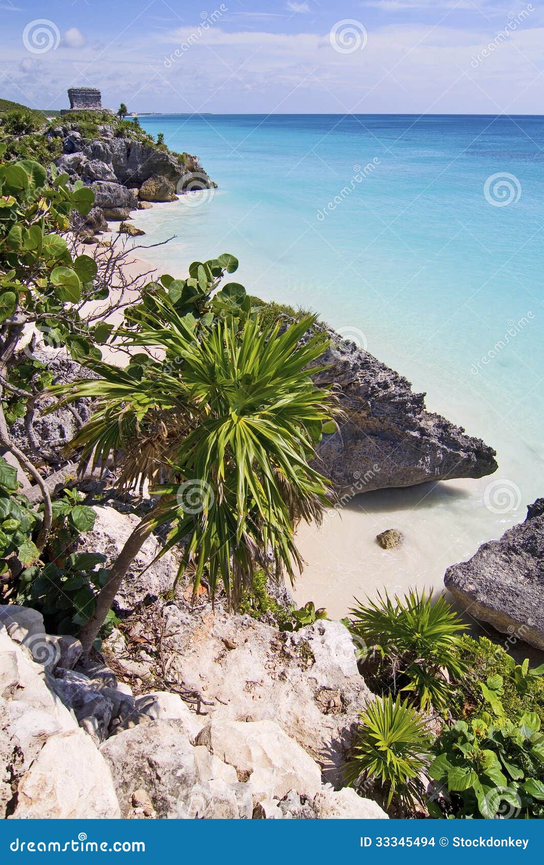 Tulum stock photo. Image of ruin, sacrifice, rock, site - 33345494