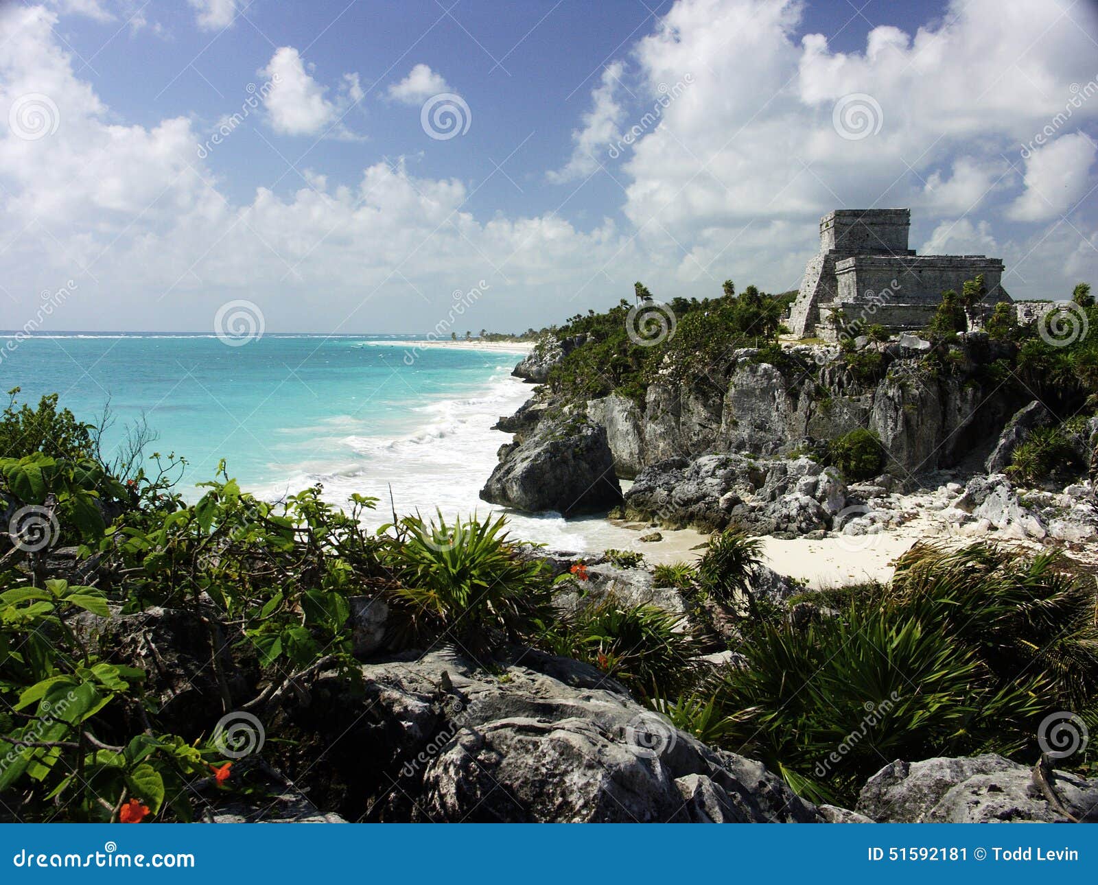 Tulum stock image. Image of tulum, ruins, mayan, pyramid - 51592181