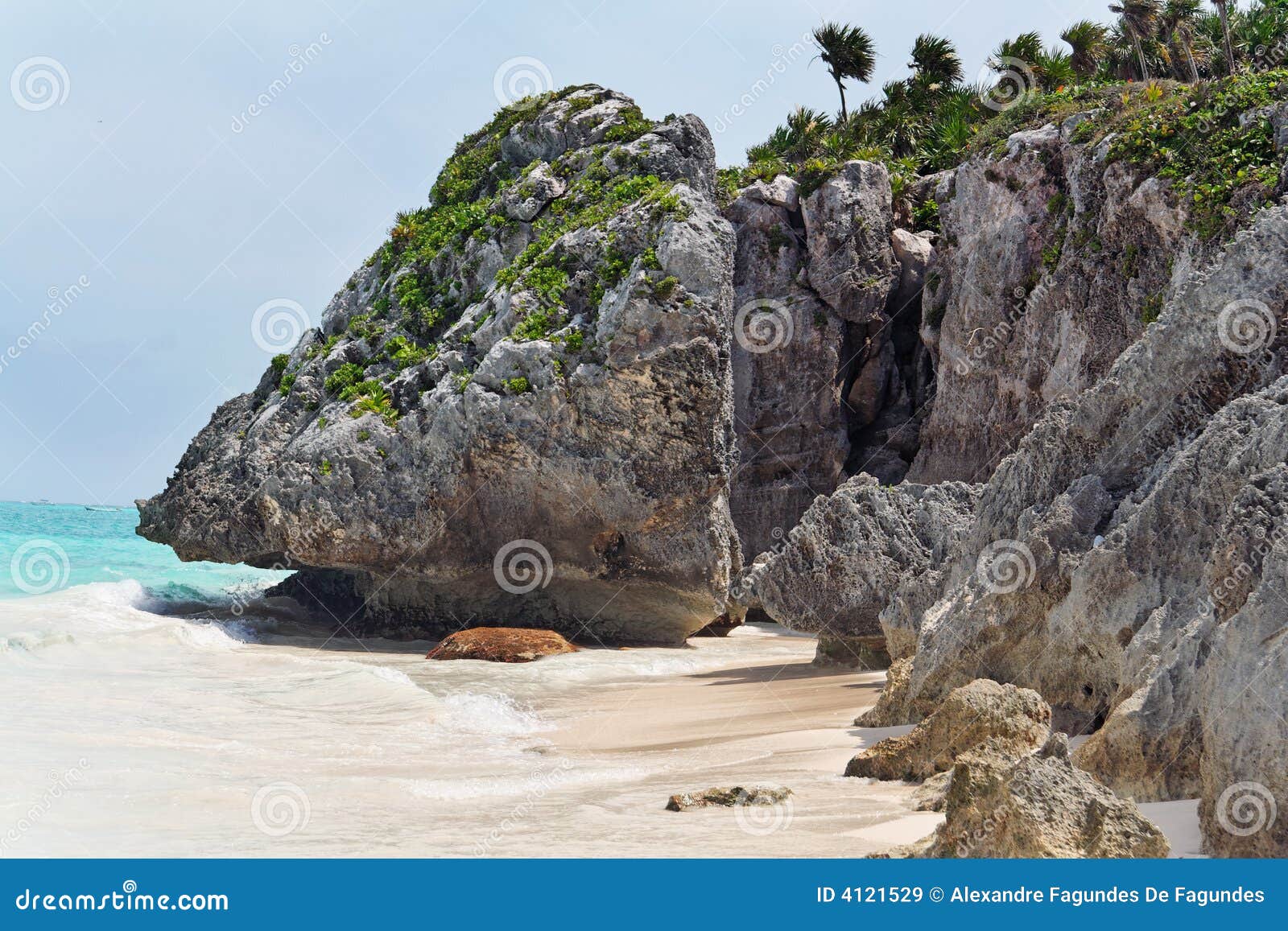Tulum Beach Yucatan Mexico stock image. Image of peninsula - 4121529