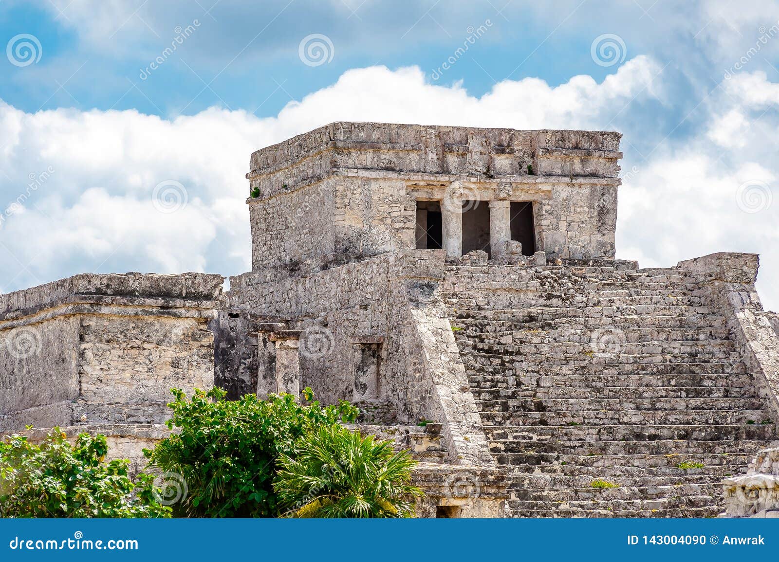 Temple At The Tulum Mayan Ruins Stock Photo | CartoonDealer.com #143004090