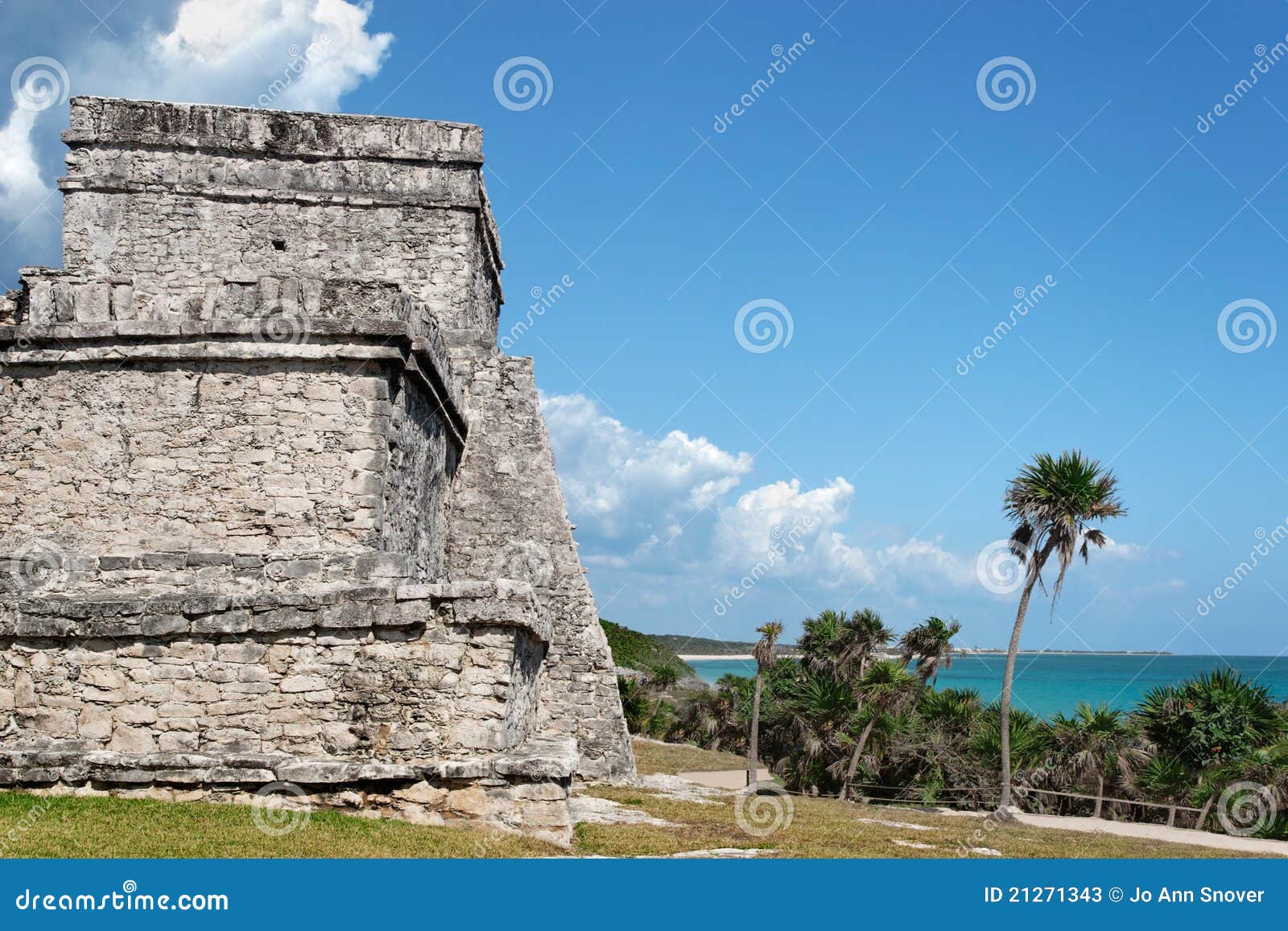 Tulum Mayan ruins stock image. Image of landmark, stone - 21271343