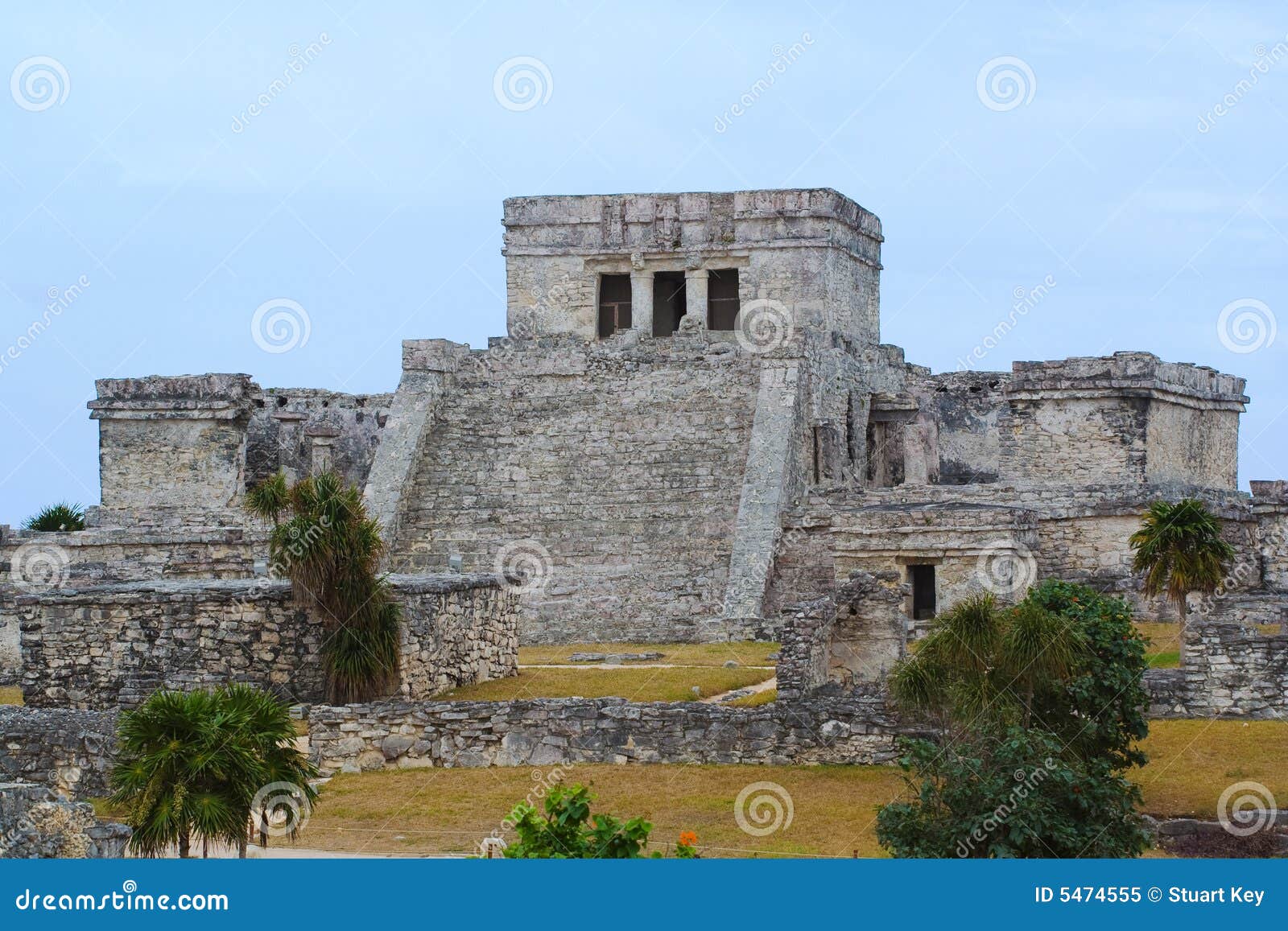 Tulum Mayan temple stock image. Image of temple, religion - 5474555