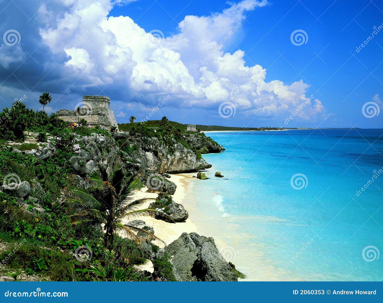 Tulum mexico mayan ruins stock image. Image of swimming - 2060353