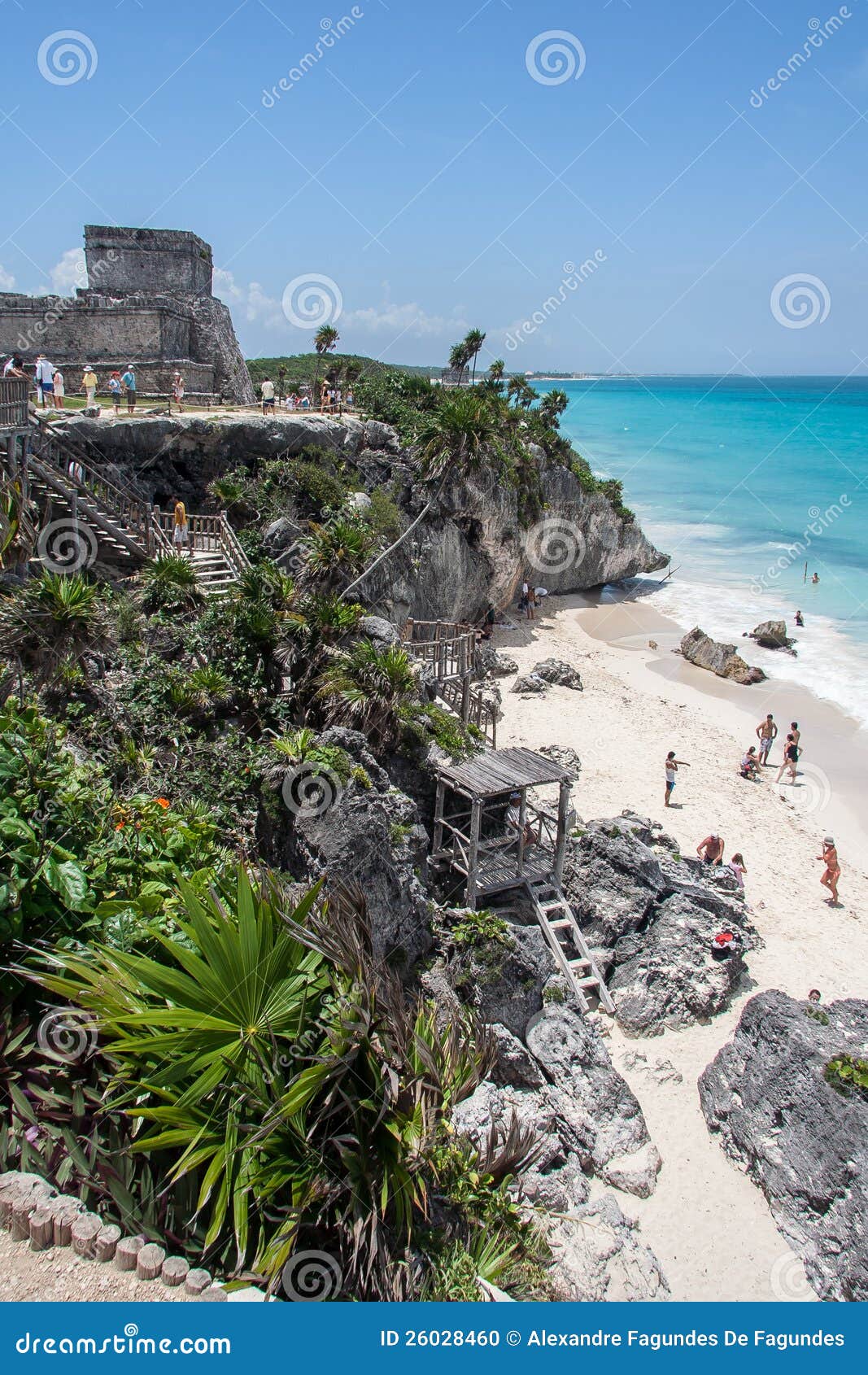 Tulum Ruins Temple Yucatan Mexico Editorial Image - Image of turquoise ...