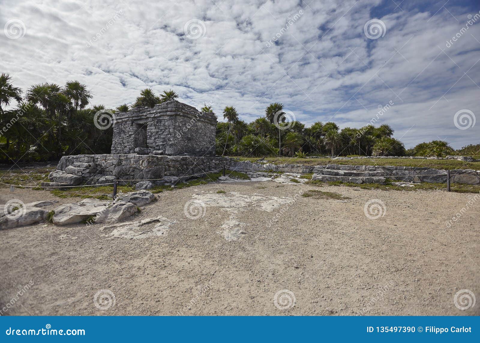 Tulum`s Ruins stock photo. Image of historical, tourism - 135497390