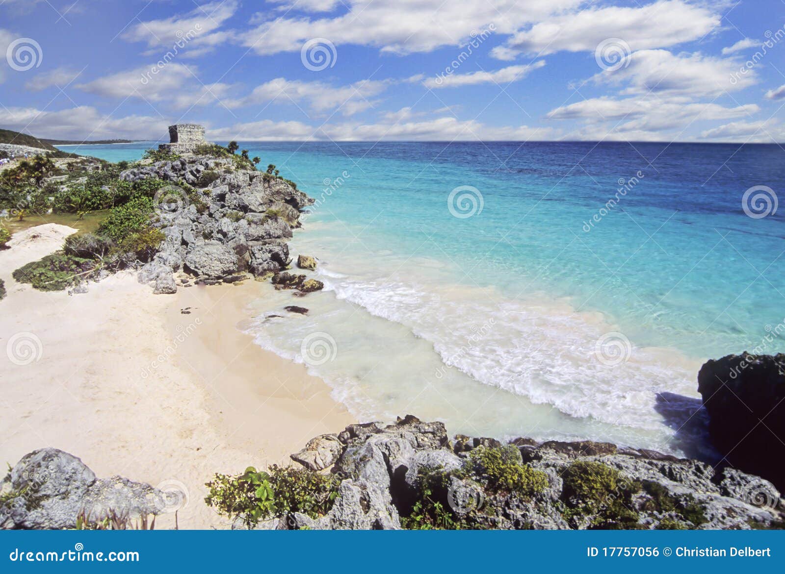 Tulum Strand, Mexiko stockfoto. Bild von blau, strand - 17757056