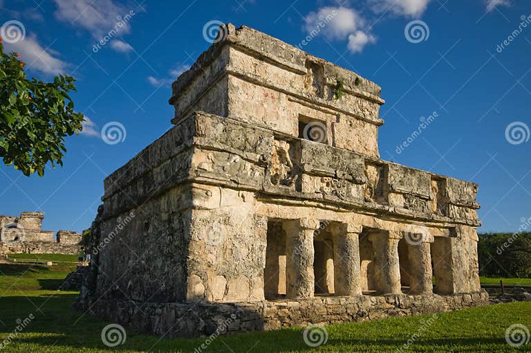 Tulum temple stock photo. Image of mexico, evening, historic - 17542300