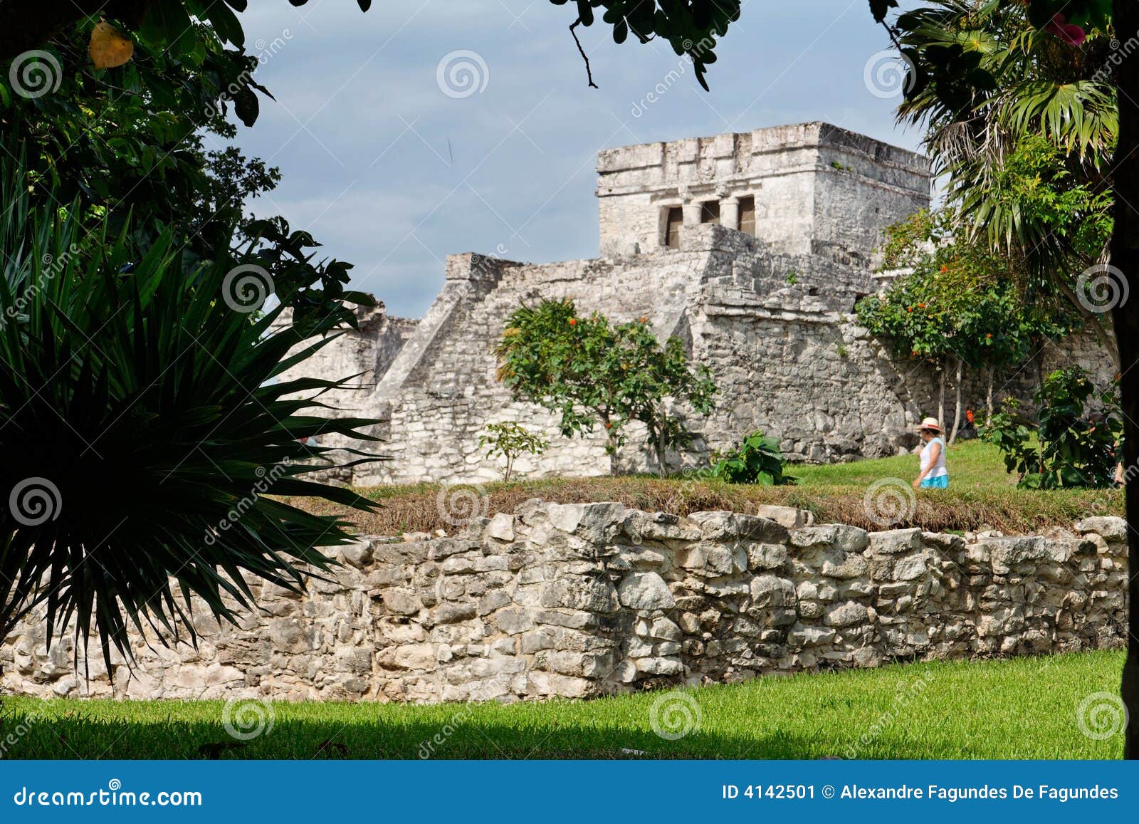 Tulum Temple Yucatan Mexico Stock Image - Image of peninsula, stone ...