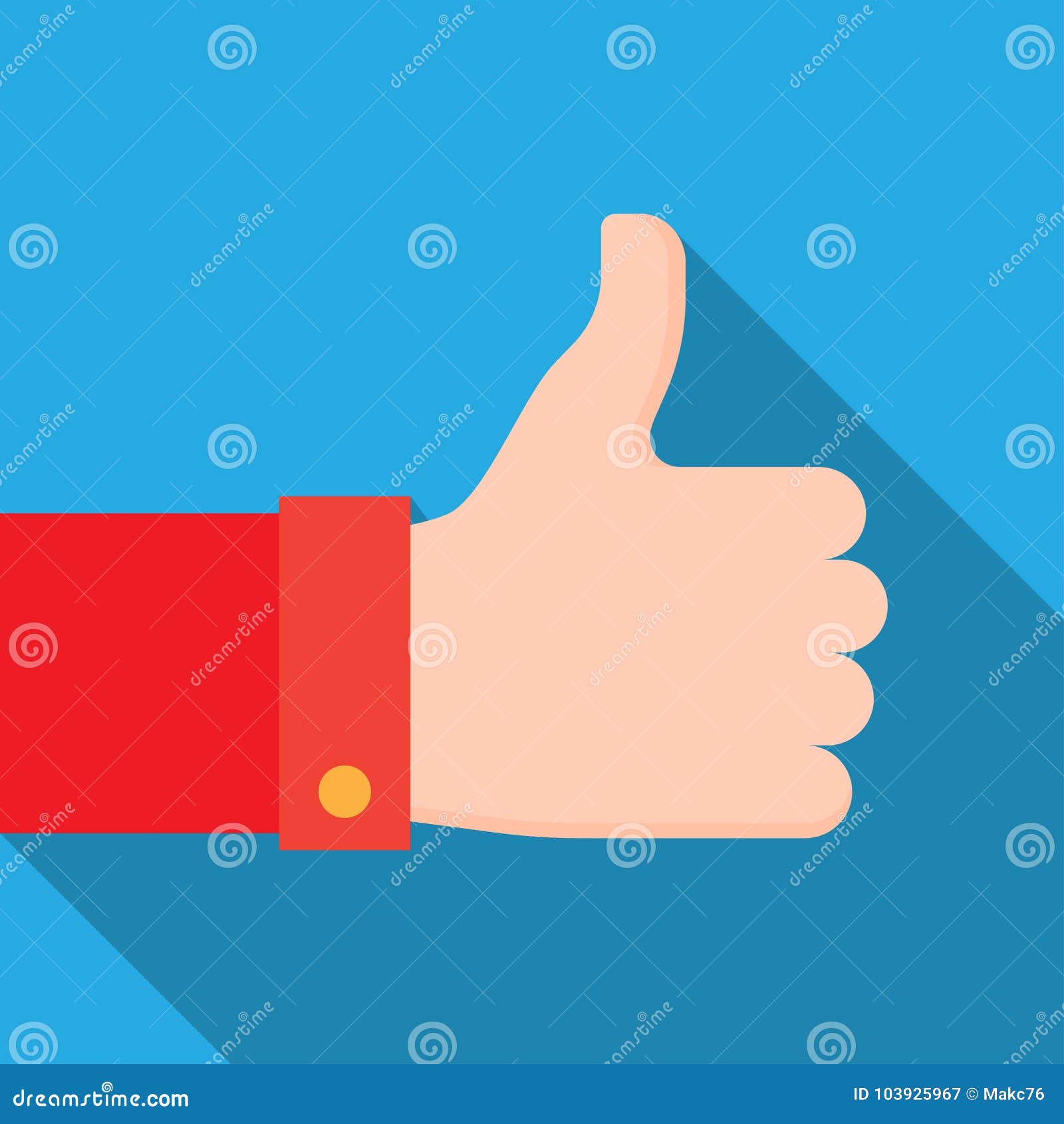 Tum Up symbolen vektor illustrationer. Illustration av gott - 103925967