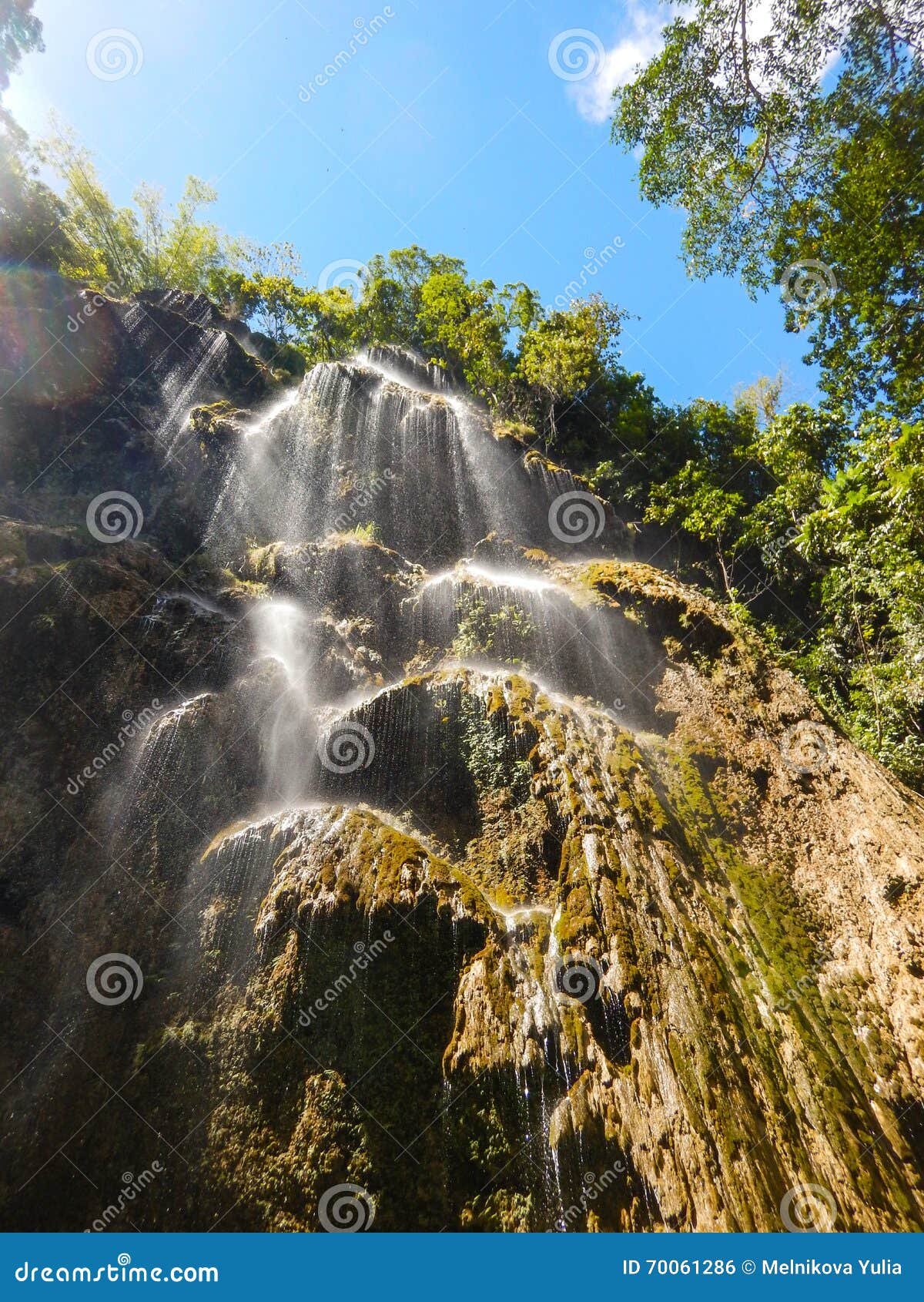 Tumalog Falls, Philippines, Oslob Stock Photo - Image of drop, drops ...