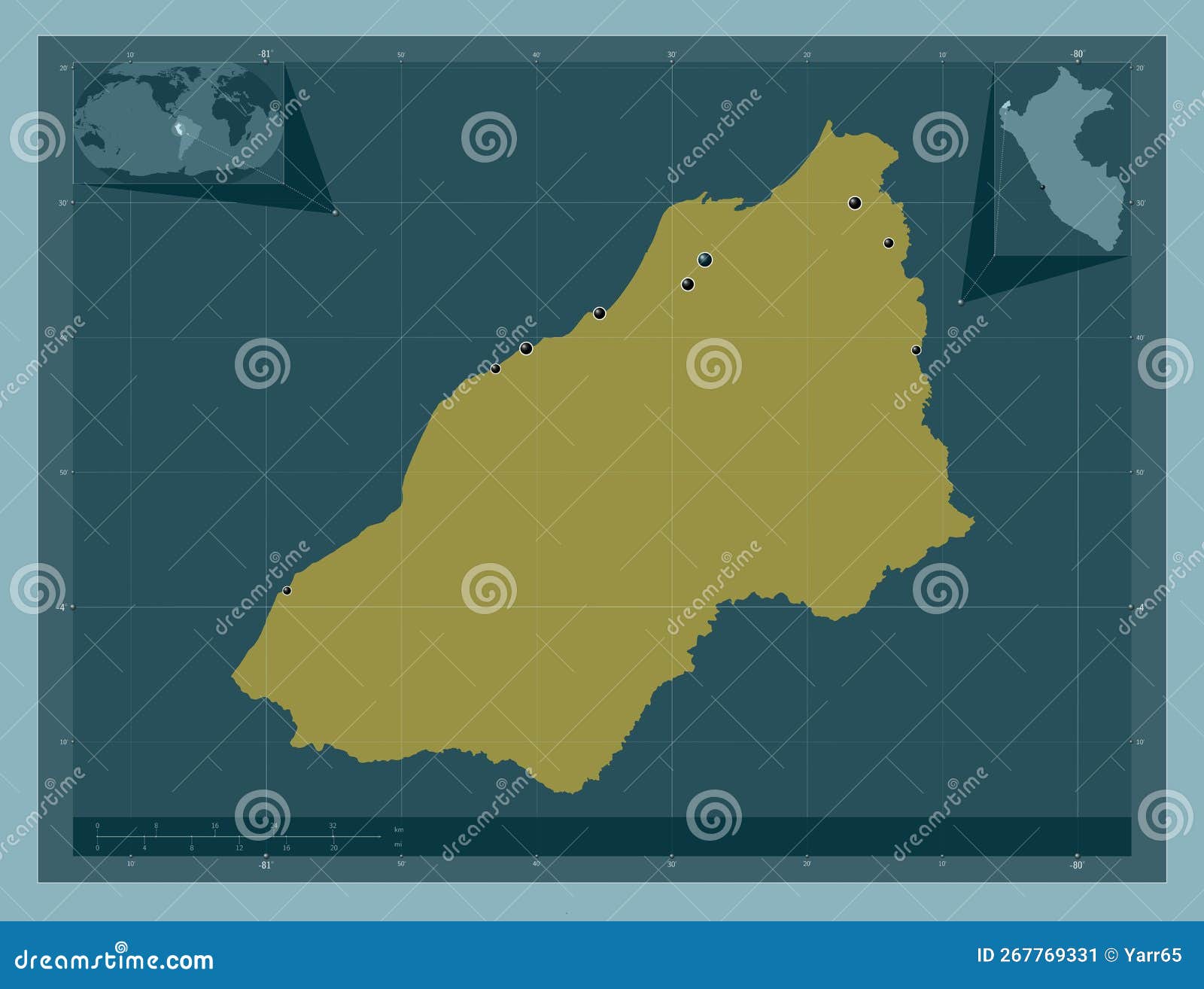 Tumbes, Peru. Solid. Major Cities Stock Illustration - Illustration of ...