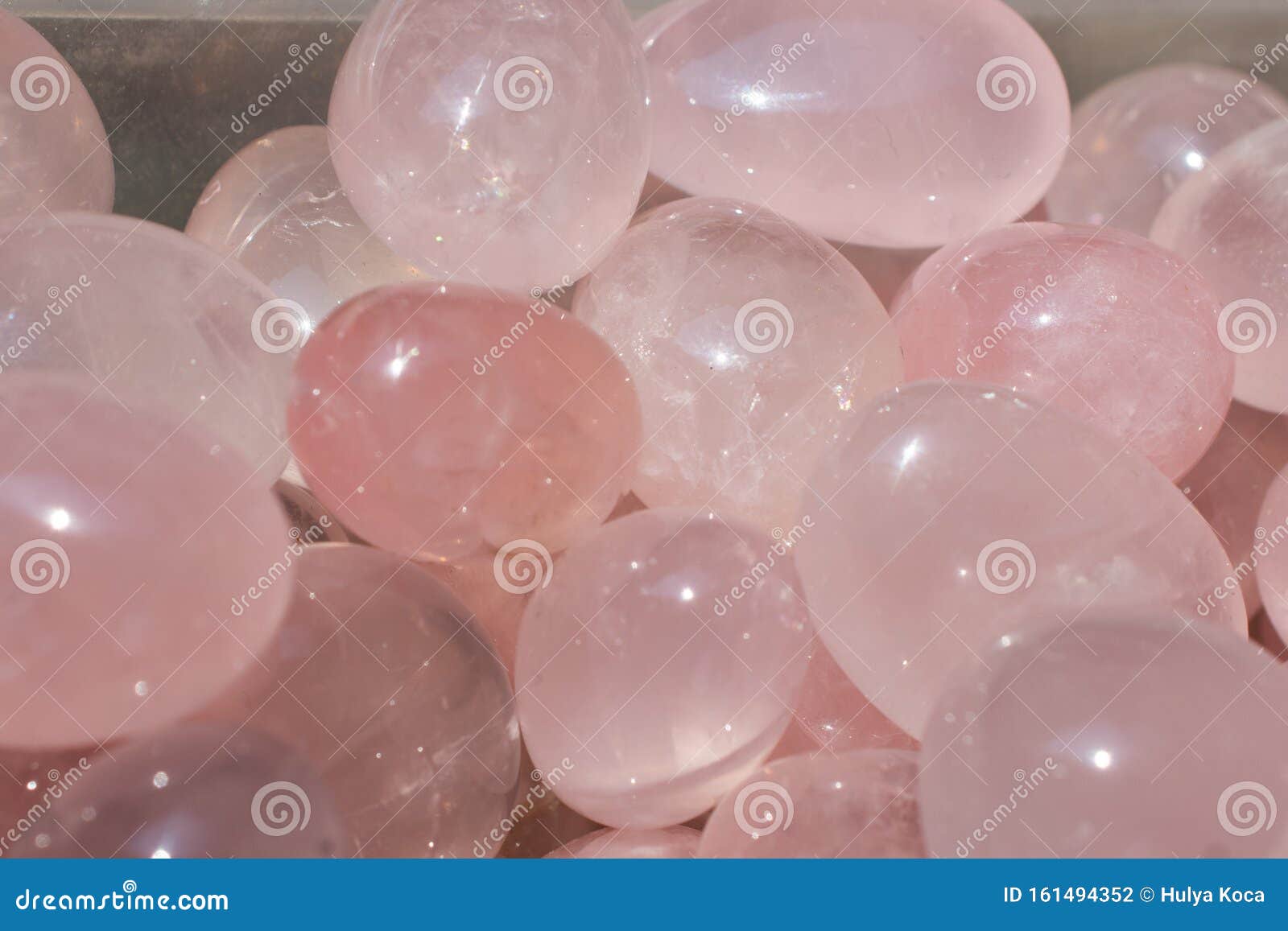 Tumbled Rose Quartz Gem Stone As Mineral Rock Stock Photo - Image of ...