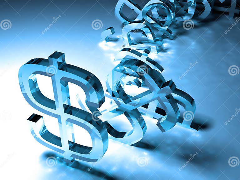 Tumbling dollar signs stock photo. Image of bank, signs - 469144