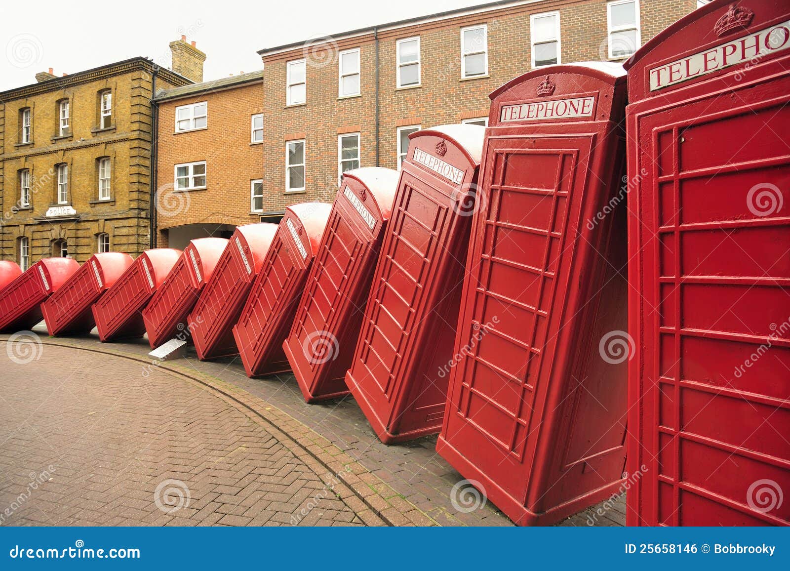 Tumbling Telephone Boxes, Old London Road Editorial Photo - Image of ...