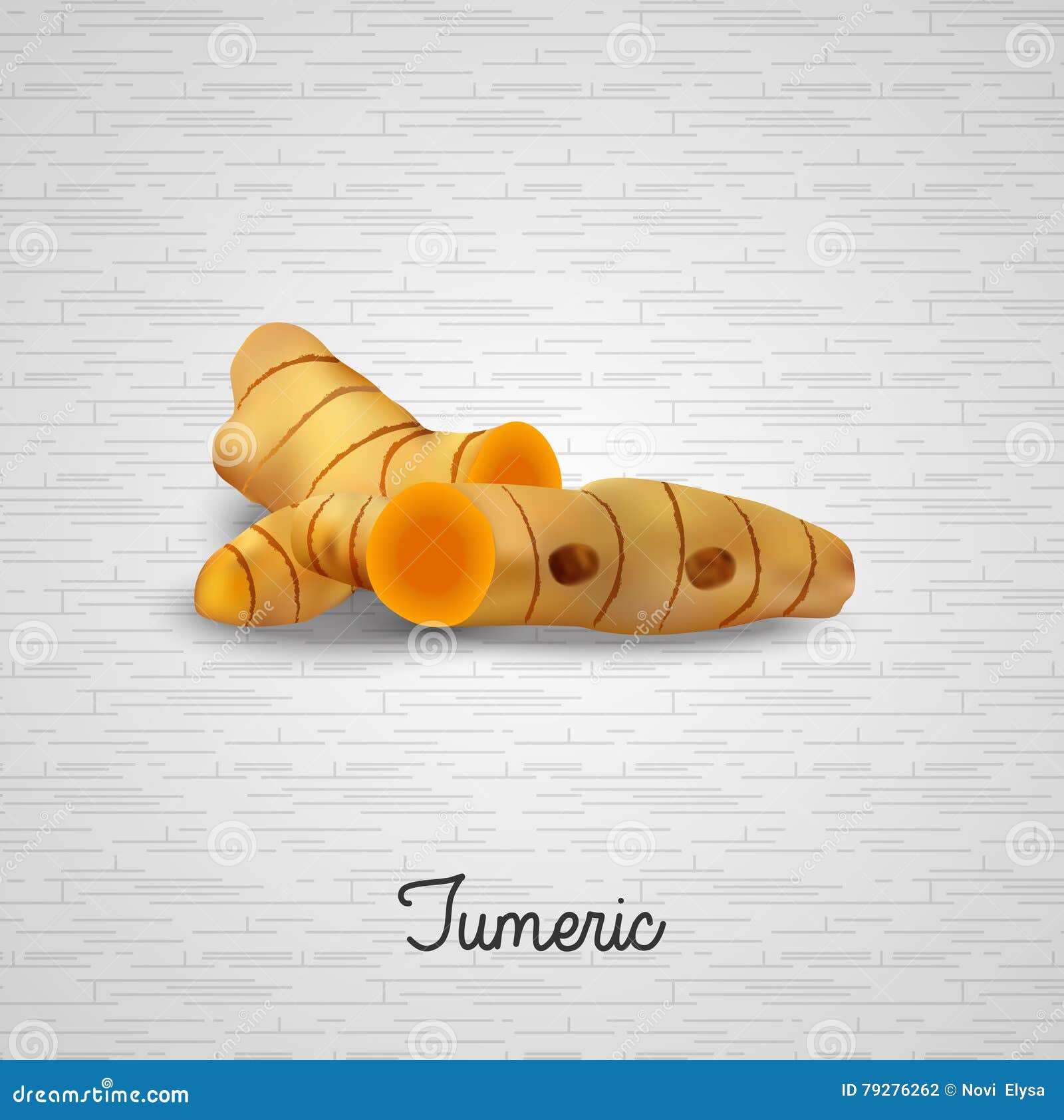 Tumeric Plants Illustration Stock Vector - Illustration of ingredient ...