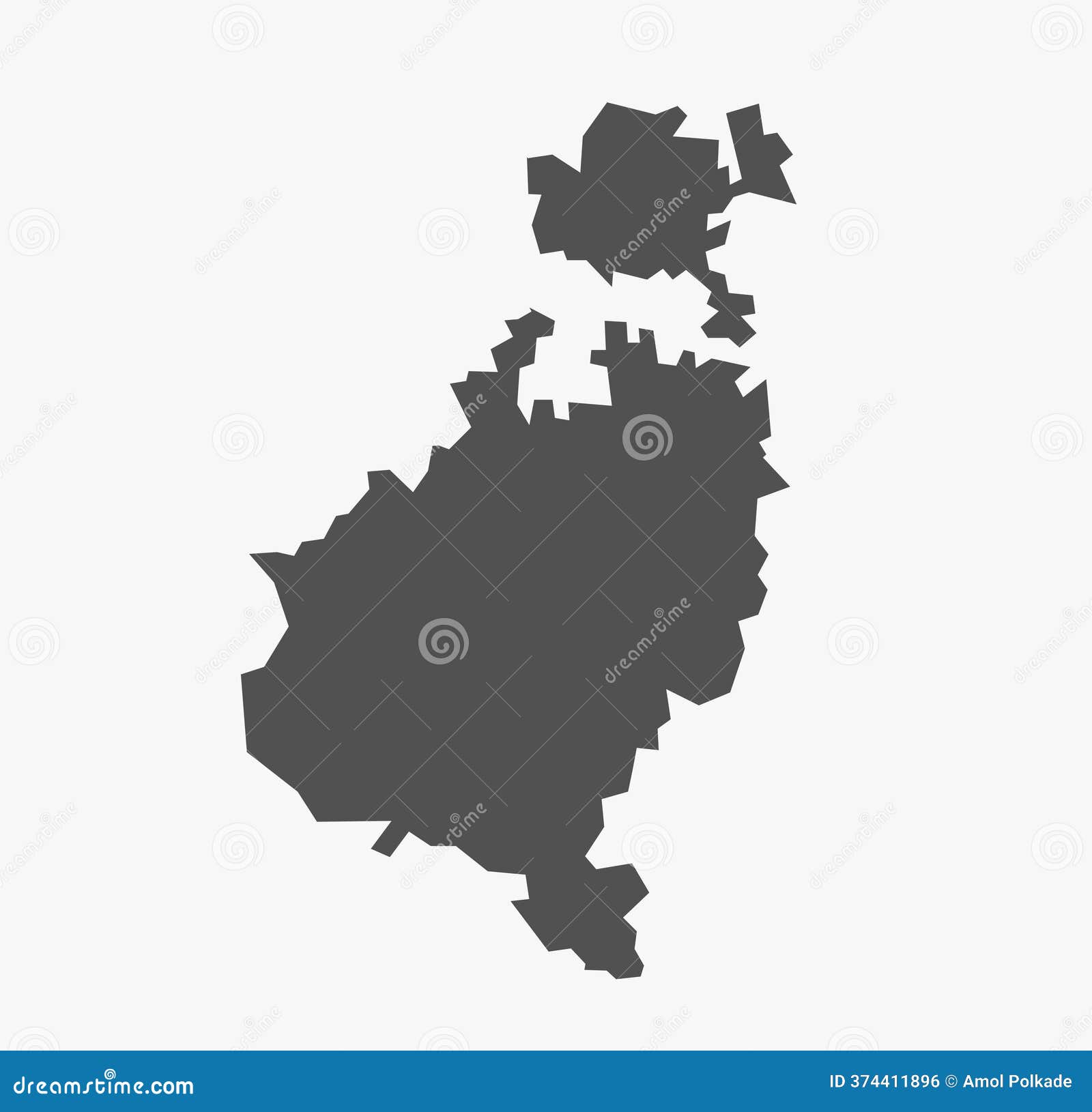 Tumkur District Highlighted On Karnataka State Map Stock Photography | CartoonDealer.com #374305790