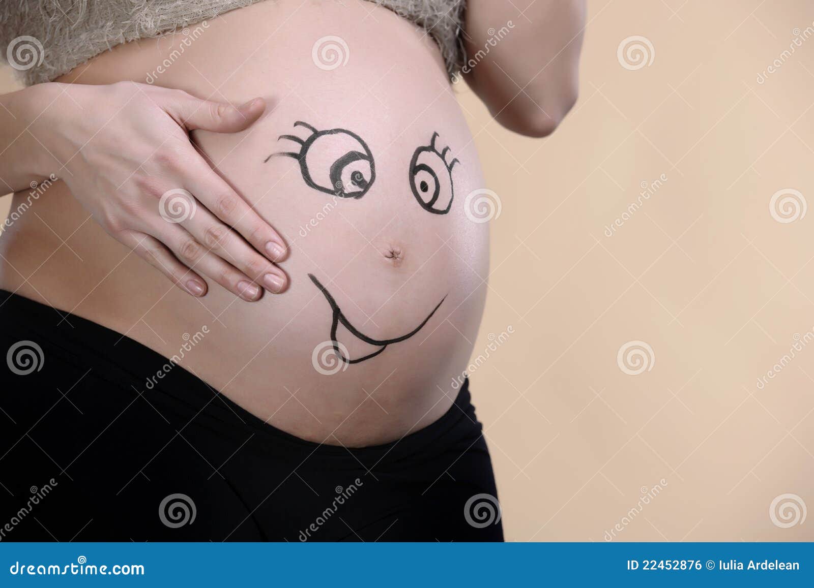 Tummy with draw stock photo. Image of embrace, human - 22452876