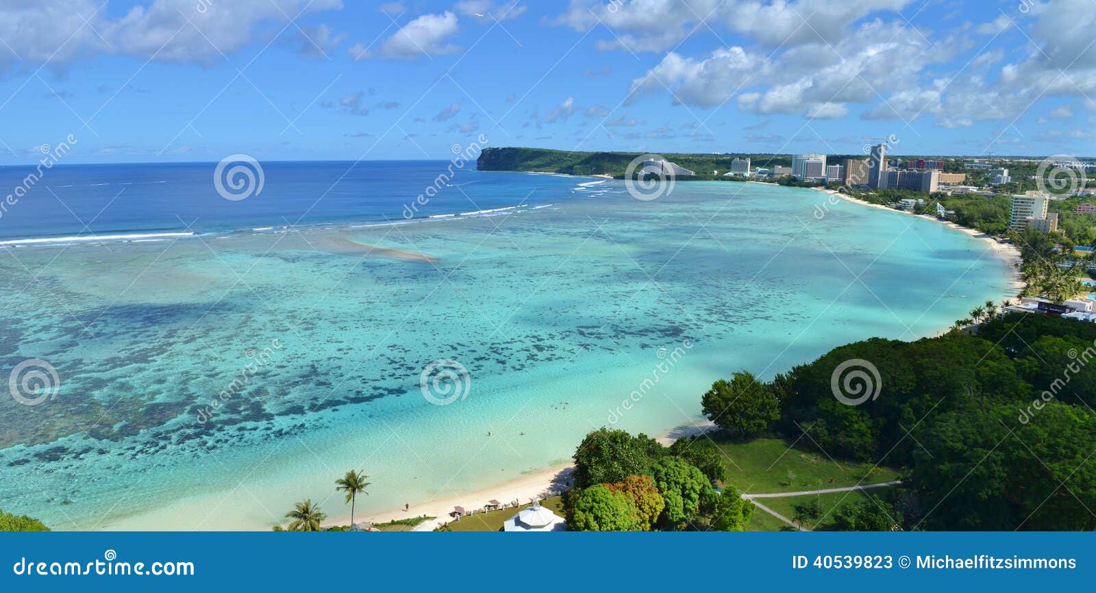 Tumon Bay, Guam stock image. Image of guam, tumon, palm - 40539823
