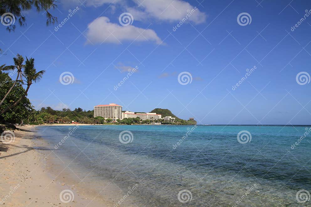 Tumon beach in Guam stock image. Image of paradise, landscape - 47082445