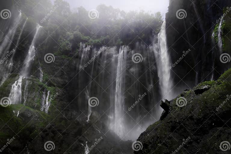 Tumpak Sewu Water Fall stock photo. Image of malang - 262500066