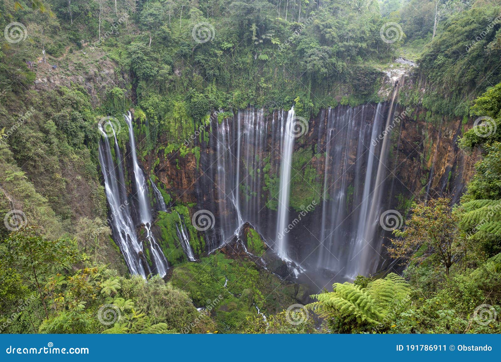 Tumpak Sewu Waterfall in Java, Indonesia Stock Image - Image of ...