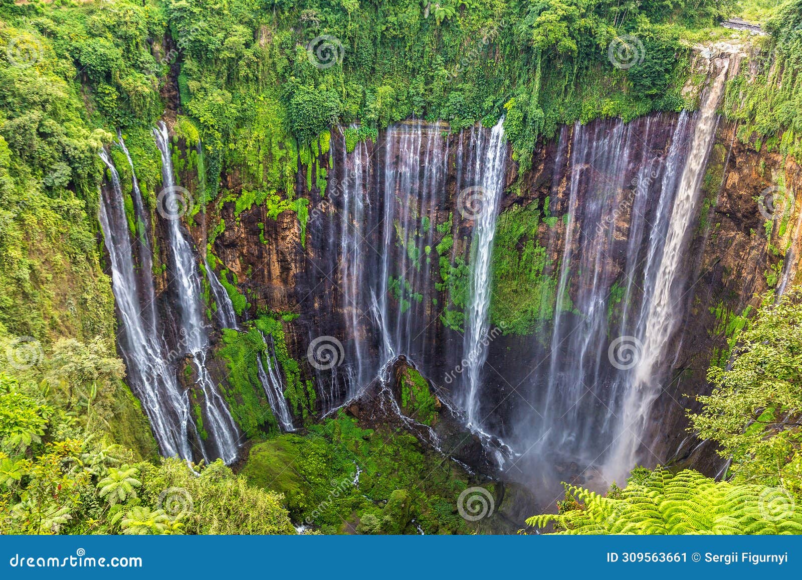 Tumpak Sewu Waterfall, Java Stock Image - Image of tropic, park: 309563661