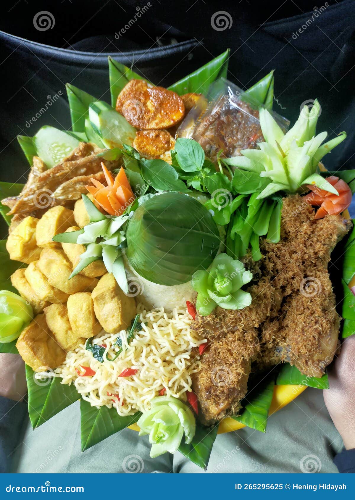 Tumpeng is Traditional Food Stock Image - Image of fish, fruit: 265295625