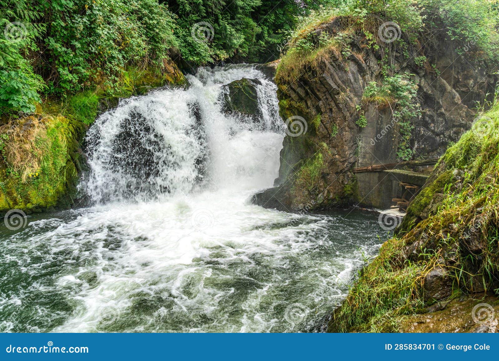 Tumwater Falls Lower 3 stock image. Image of travel - 285834701