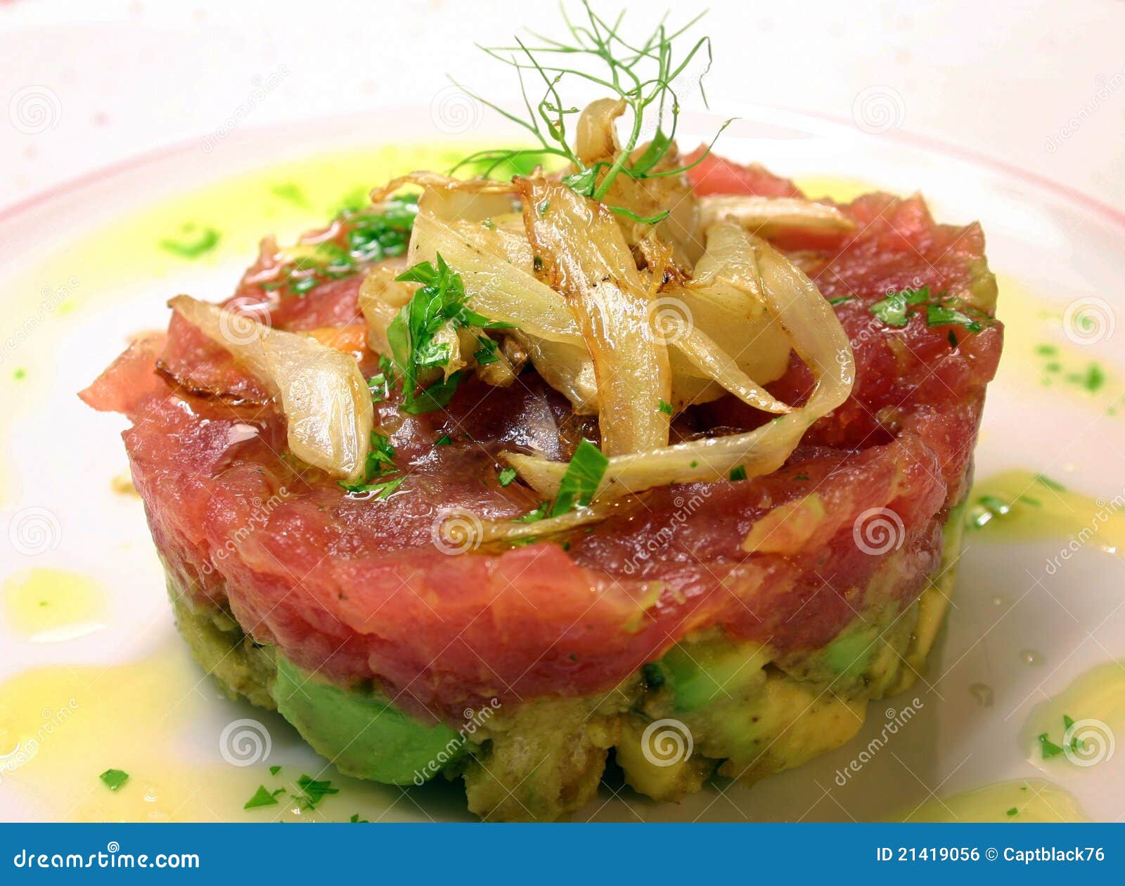 Tuna appetizer stock photo. Image of detail, close, aliment - 21419056