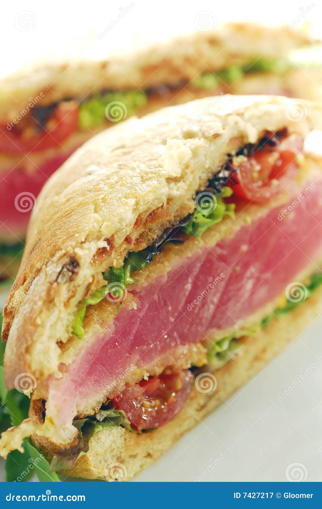 Tuna burger stock image. Image of halved, burger, fried - 7427217