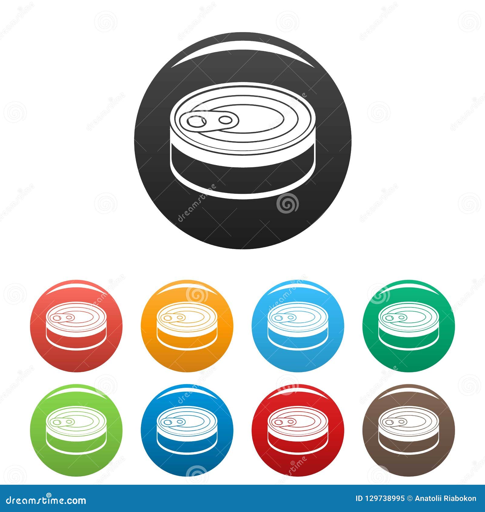 Tuna Can Icon, Simple Style Stock Vector - Illustration of aluminum ...