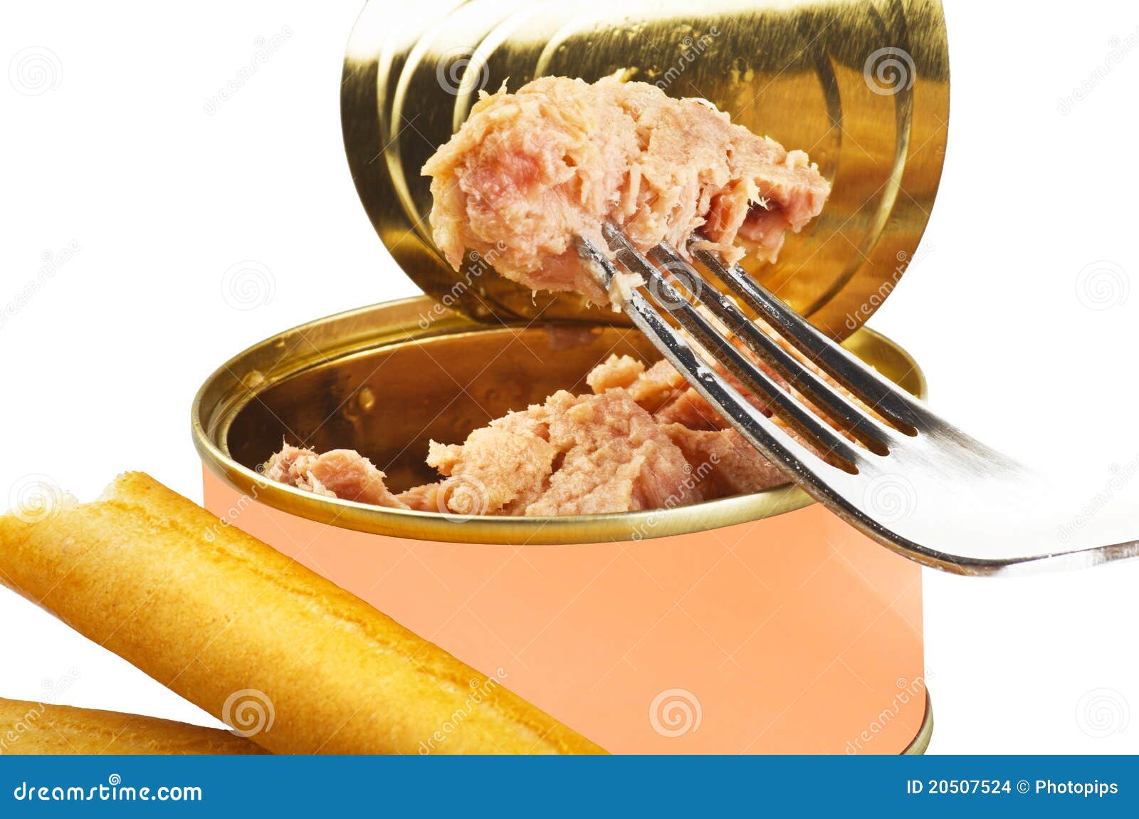 Tuna fish on fork stock photo. Image of food, olive, seafood - 20507524