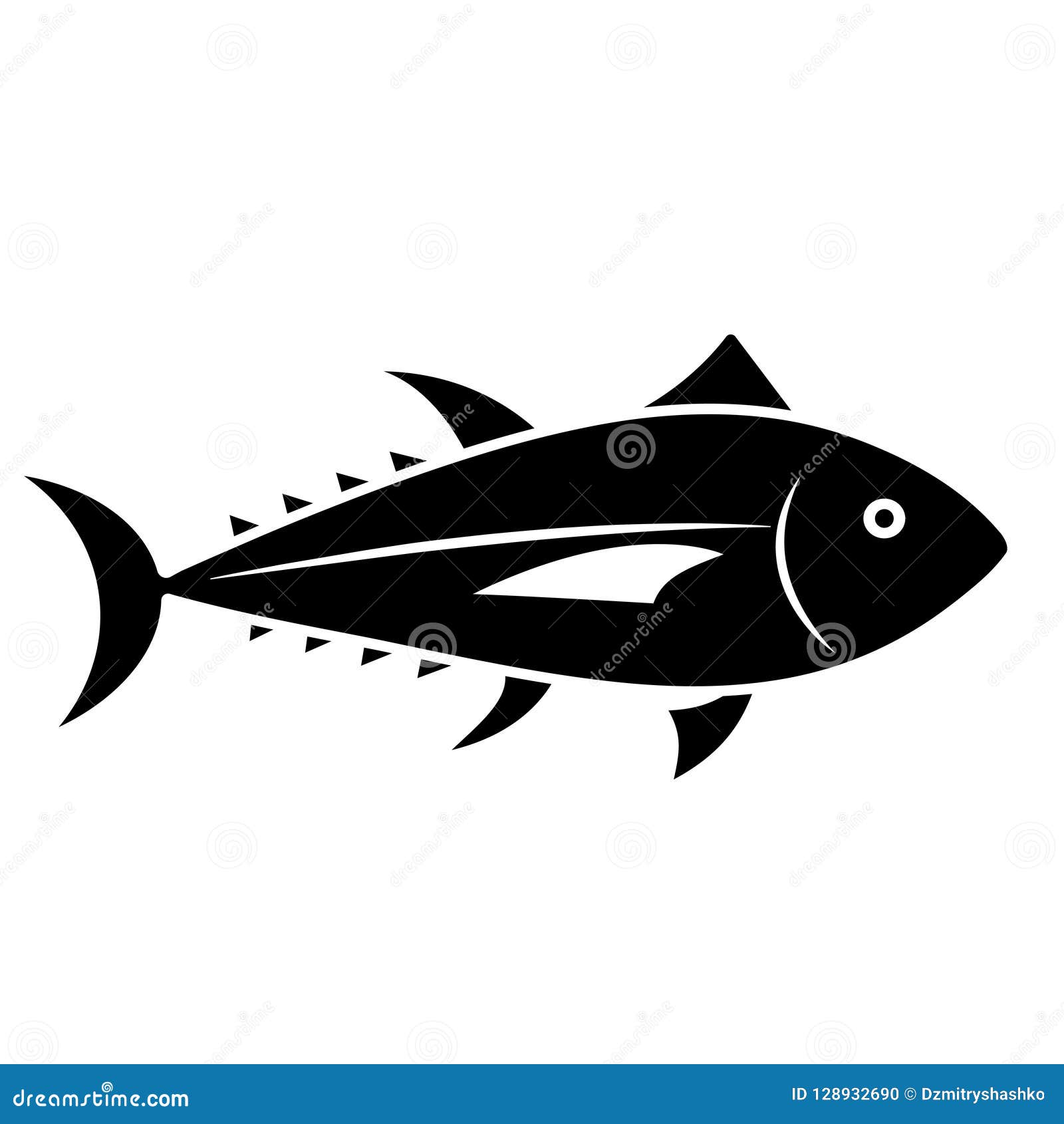 Tuna fish glyph icon stock vector. Illustration of isolated - 128932690 Tuna fish glyph icon stock vector. Illustration of isolated - 128932690