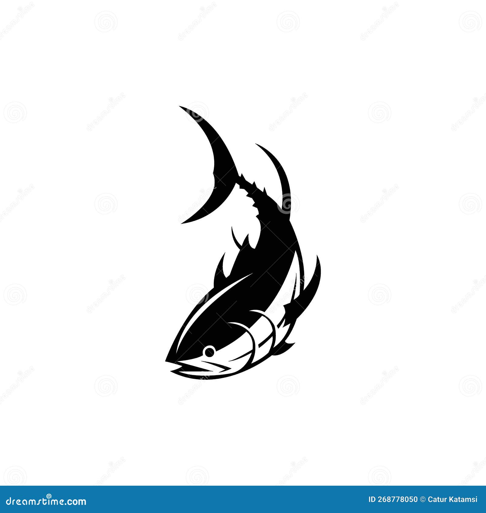 Tuna Fish Icon Logo Vector Design Template Stock Vector - Illustration ...