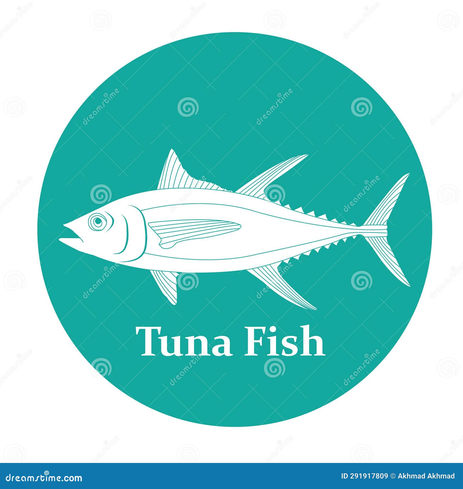 Tuna fish icon stock illustration. Illustration of creative - 291917809
