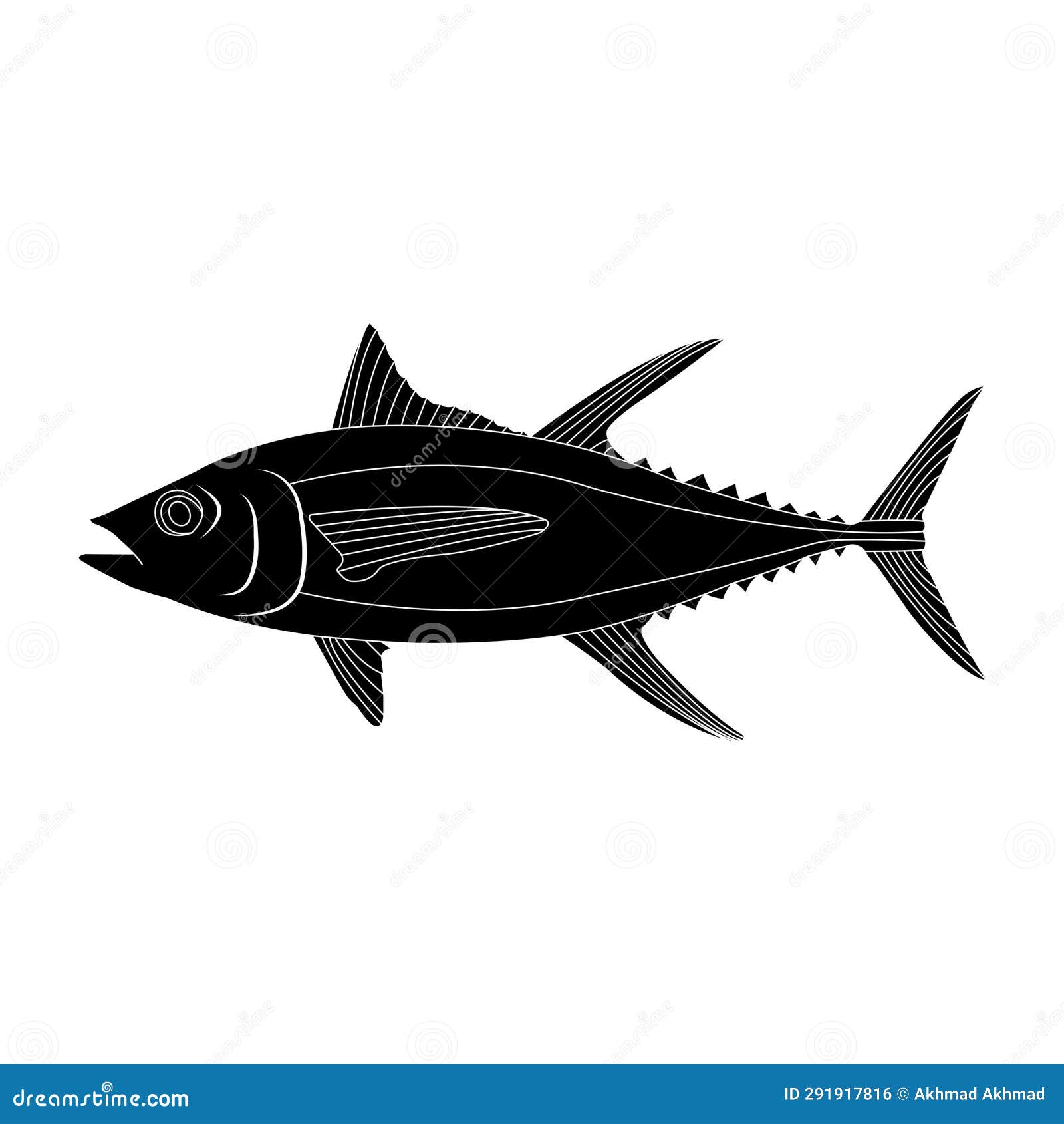 Tuna fish icon stock illustration. Illustration of logo - 291917816