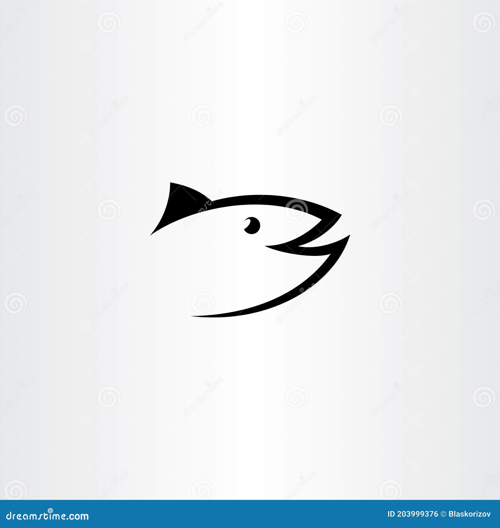 Tuna Fish Logo Symbol Black Icon Vector Stock Vector - Illustration of ...