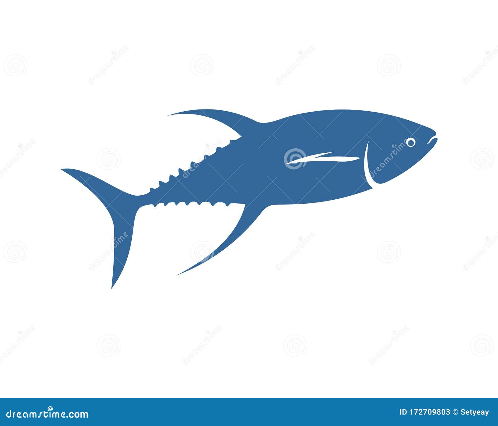 Tuna Fish Logo Vector Design Template, Silhouette Tuna Fish Logo ...